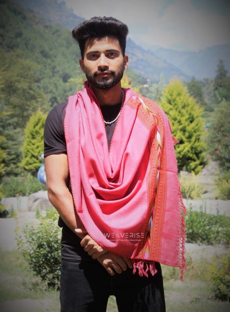 Soft Wool Stole for Men in Pink - A Blend of Elegance and Warmth ...